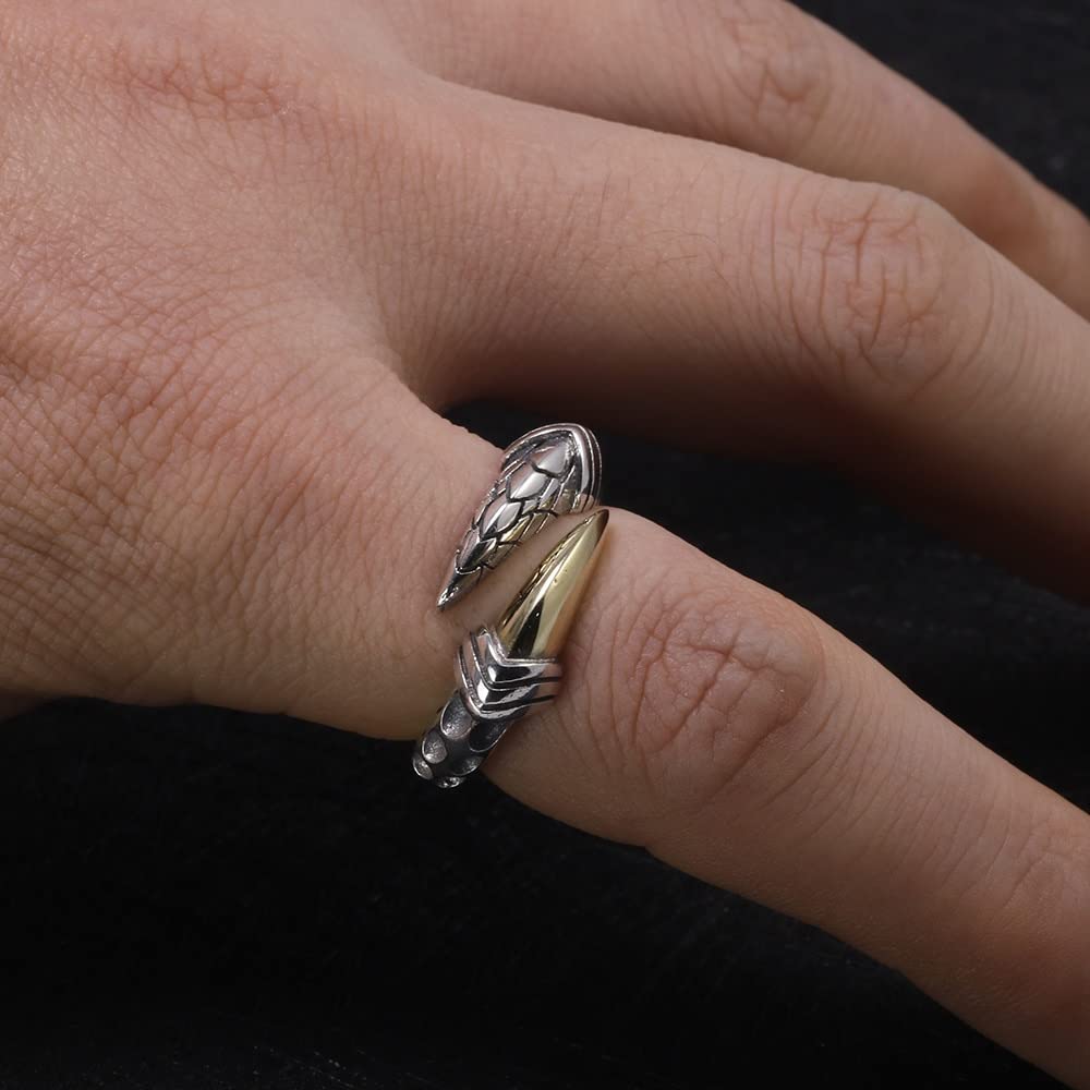 925 Sterling Silver Dragon Claw Ring for women men ~ Silver Claw Ring ~ adjustable ring