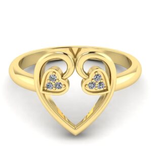 LMDPRAJAPATIS Heart Shaped Cubic Zircon Style Wedding Enagement Anniversary Ring For Women