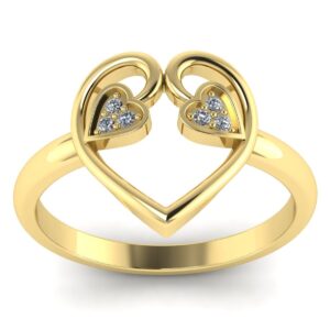 LMDPRAJAPATIS Heart Shaped Cubic Zircon Style Wedding Enagement Anniversary Ring For Women