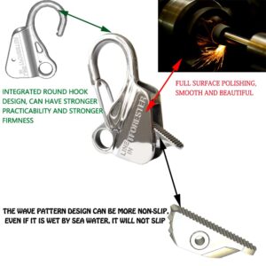 TFORESTER Stainless Steel Anchor Hook Slide Hook Boat Hook Knotless Anchor System Easy to Use with Quick Release (Rope Not Included) Holds 9000 lb