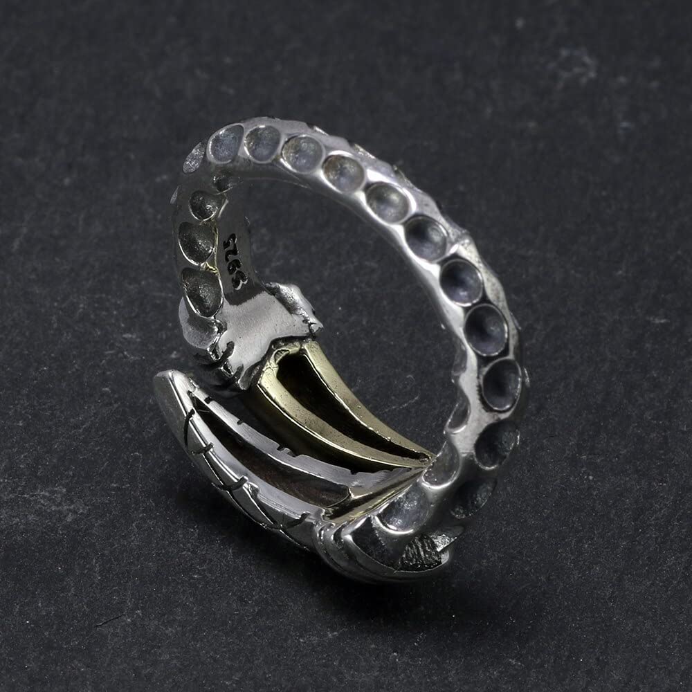 925 Sterling Silver Dragon Claw Ring for women men ~ Silver Claw Ring ~ adjustable ring