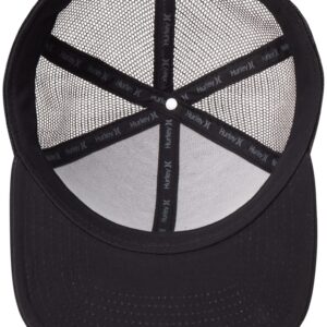 Hurley Men's Caps - Flat Brim Snap Back Baseball Cap Supply Trucker Hats for Men, Size One Size, Black