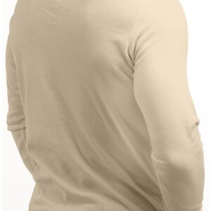 Utopia Wear Men's Turtleneck Slim Fit Lightweight Pullover Top, X-Large, Beige