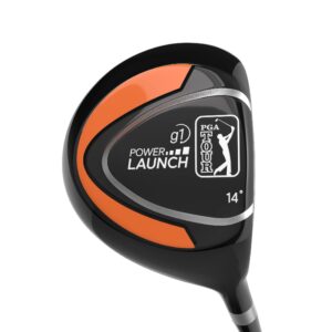 pga tour g1 series junior golf driver 5'2" to 5'10", fiberglass shaft, non-slip grip, ideal for golfers aged 12-17