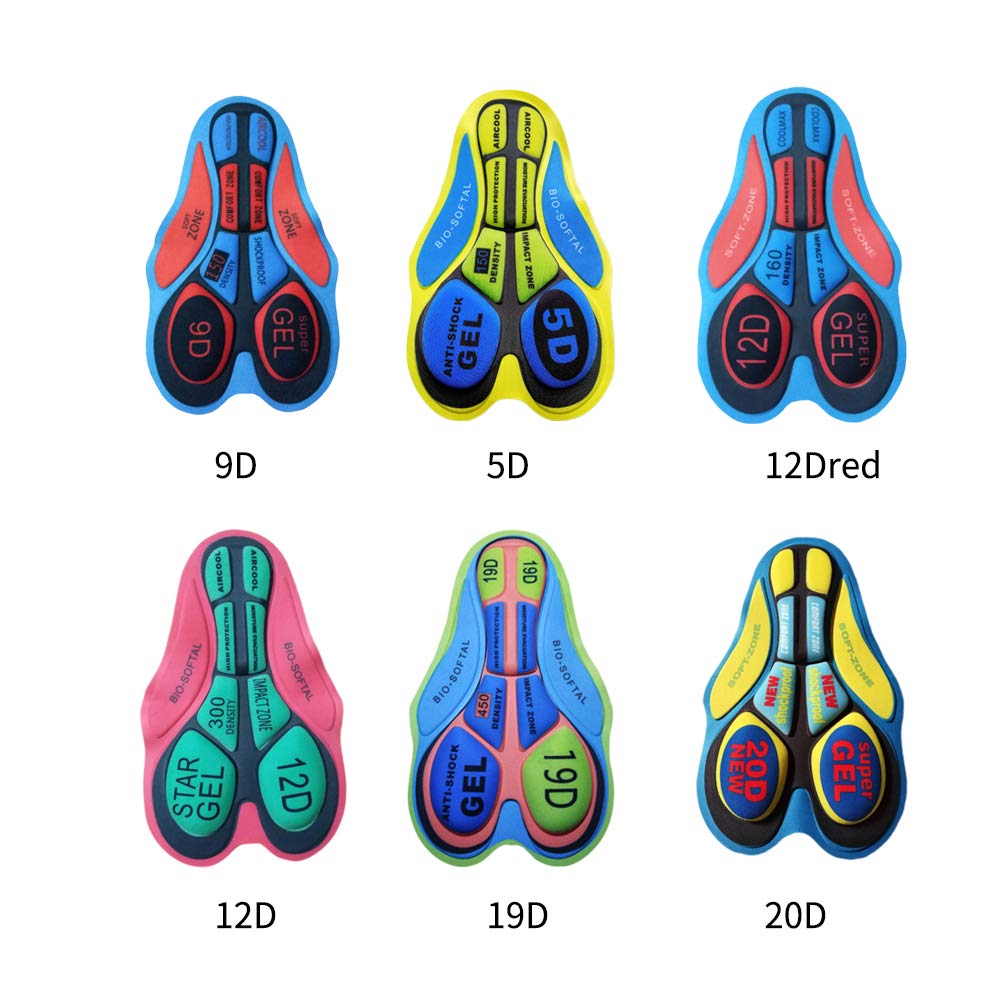 Cycling Shorts Gel Pad, Soft Seat Pad Silicone Cushion Anti Shock Shorts Riding Base Shockproof Bicycle Underwear Pads