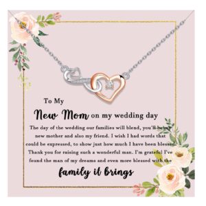 myospark mother in law wedding gift from bride mother of the groom necklace gift to my new mom on my wedding day message card (mom my wedding card nl)