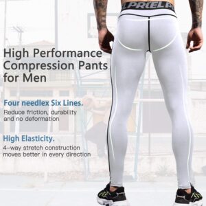 Queerier Mens Compression Pants Workout Running Tights Leggings Men for Sports Yoga 1/3 Pack