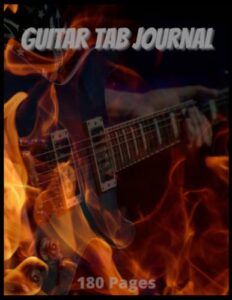 guitar tab journal: 180 pages of blank guitar tablature and chord charts