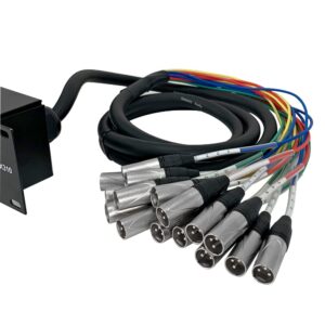 Seismic Audio - SARMSS-16x310-16 Channel XLR TRS Combo Splitter Snake Cable - 3' and 10' XLR Trunks