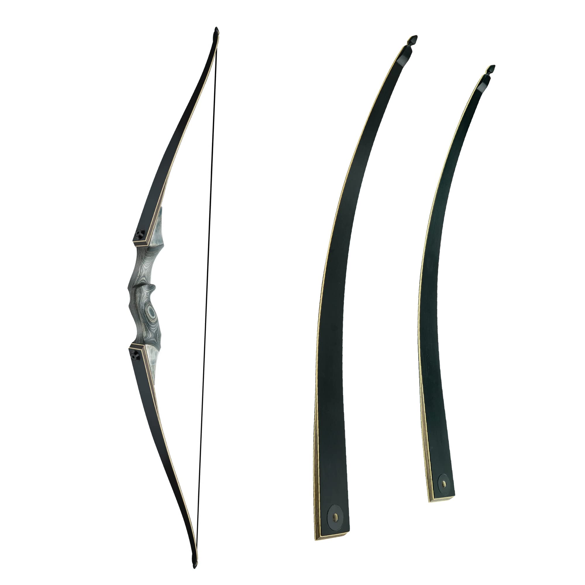 Black Hunter Takedown Longbow 25lbs & Black Hunter Original Takedown Longbow Limbs Replacement 35lbs