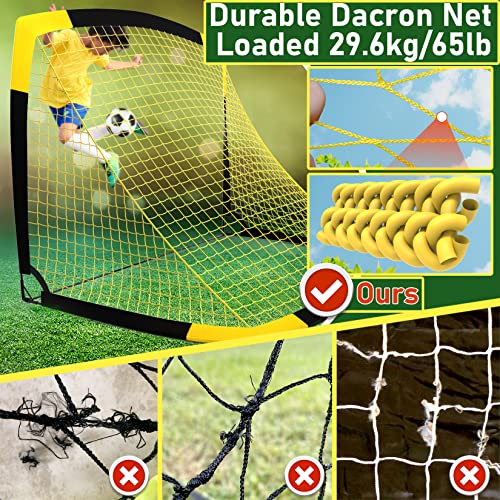 Happy Jump Soccer Goal Pop Up Foldable Soccer Net for Backyard 5'x3.6', 1 Pack