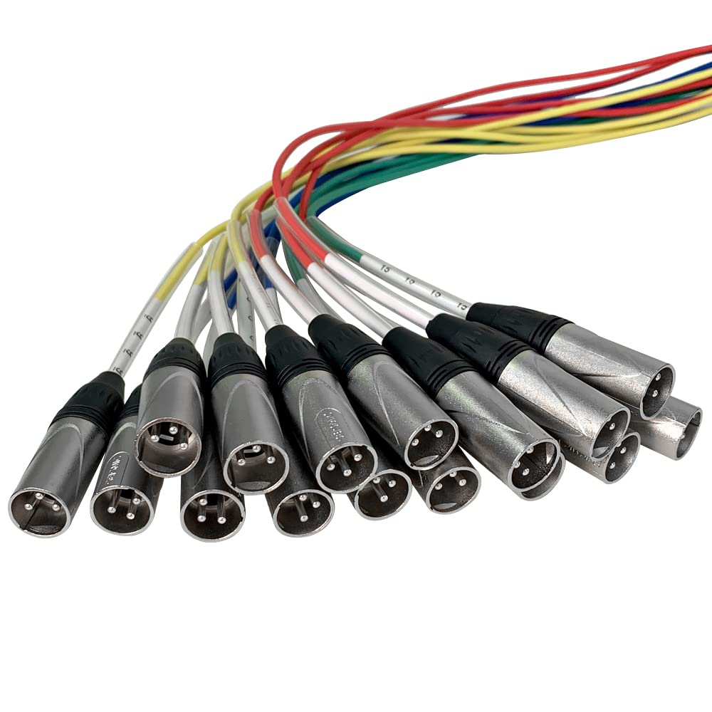 Seismic Audio - SARMSS-16x310-16 Channel XLR TRS Combo Splitter Snake Cable - 3' and 10' XLR Trunks