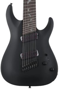 schecter damien-8 multiscale 8-string electric guitar - satin black