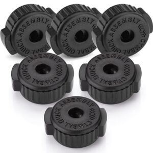 facmogu 6pcs black plastic cymbal nuts, 8mm quick-set cymbal nut for percussion drum kit, quick release cymbal nut & cymbal mate for percussion replacement kitparts