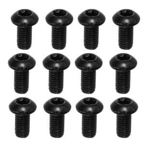 x autohaux 12pcs bolts screw for mountain bicycle bike anti-skid bike disc brake rotor bolts screw alloy steel m5x10mm black