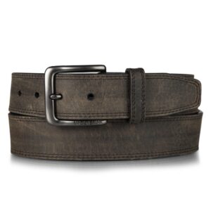 wolverine men rugged boot leather work belt, loader-sudan, 52