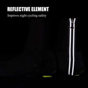 Cycling Shoe Covers Waterproof Cycling Shoe Covers, Thermal Warm Bike Overshoes with Reflective Strip, Waterproof Windproof Cycling Shoe-Covers for MTB Road Bike Booties Unisex (Size : L)