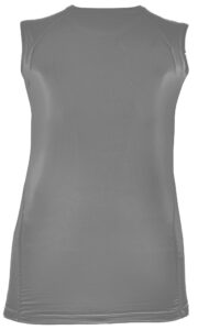 epic youth sleeveless compression crew shirt grey m