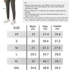 ZUTY Women's High Waisted Fleece Lined Joggers Water Resistant Sweatpants Hiking Running Winter Thermal Pants with Pockets Black M