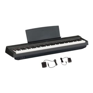 yamaha p125a, 88-key weighted action digital piano with power supply and sustain pedal, black (p125ab)