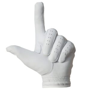 SportsImpex Golf Men's Golf Gloves Genuine Leather White Unlined Pack of 2 (White, Small)