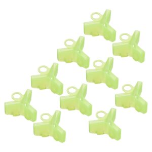 patikil fishing hook bonnets, 100 pack plastic treble hook covers hook safety caps protectors fit for standard size 1, 2, 3, fluorescent yellow