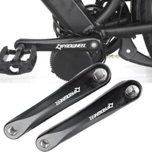 PROWHEEL Ebike Crank Arm Available in Square Hole,140MM/152MM/160MM/165MM/170MM/175MM Black Bike Crank Arm for Electric Bike,Mid Mounted Motor,Torque(1 Pair)