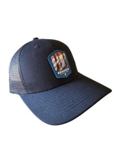 sequoia trucker hat w/national park woven patch (black/black)