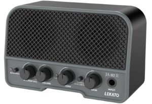 lekato mini guitar amp rechargeable amplifier electric guitar amp 5w, clean/overdrive,bluetooth guitar amp portable guitar amp for daily practice,black