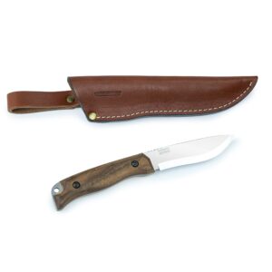 bps knives set hk1s and bs3s set - carbon steel knives full tang knives with leather sheaths scandi grind camping bushcraft knives bushlore