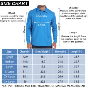 FINGER TEN Men's Golf Shirts Long Sleeve Short Lightweight Dry Fit Moisture Wicking T-Shirts UPF 50 Sun Protection (White, Large)