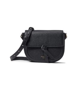 kate spade new york knott pebbled leather medium saddle bag black one size