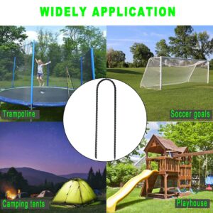 ZHHENIALY 20 Pack 10 Inch Heavy Duty Trampolines Wind Stakes Galvanized Steel Garden Stakes U-Shaped Staples for Landscaping, Camping Tents, Soccer Goals and Garden Decoration