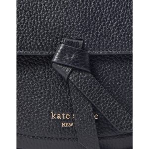 Kate Spade New York Knott Pebbled Leather Medium Saddle Bag Black One Size