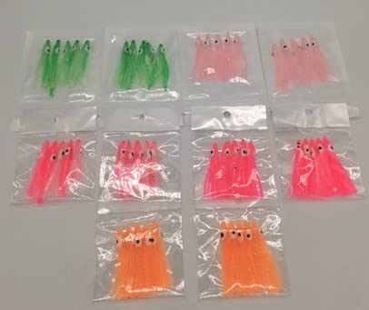 KOKOPROS Kokanee Fishing- Micro Luminous 4.5 cm Squid Skirts-Assorted 50- PK