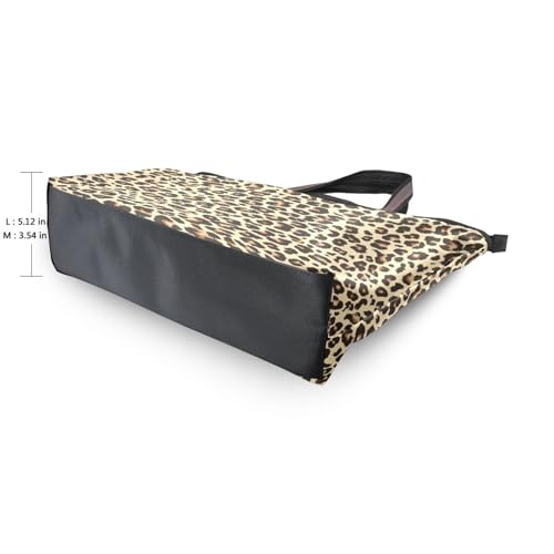 Sletend Tote Bag Leopard Print Handbags for Women Fashion Shoulder Bag for School Travel Work Shopping（L）