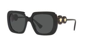 versace woman sunglasses black frame, dark grey lenses, 54mm