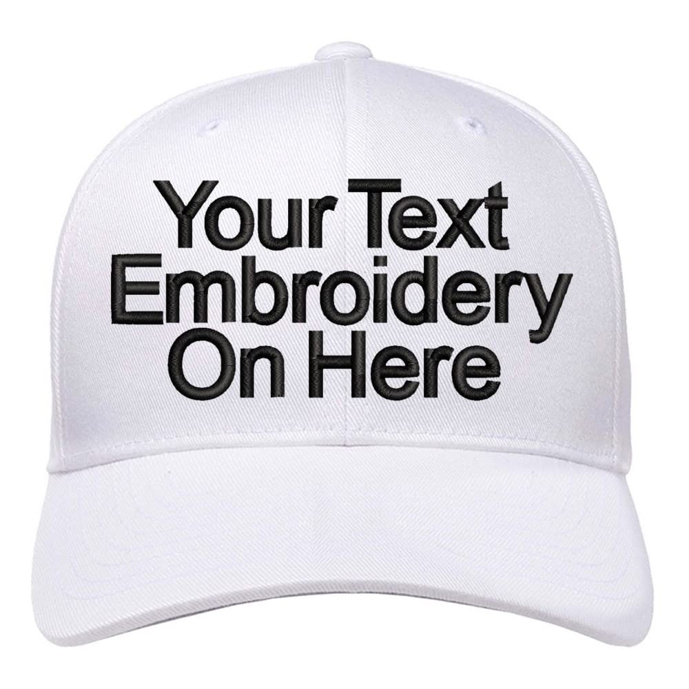 Embroidered Custom Baseball Cap Design Your Own Dad Hat Personalized Text Adjustable Sports Outdoors White