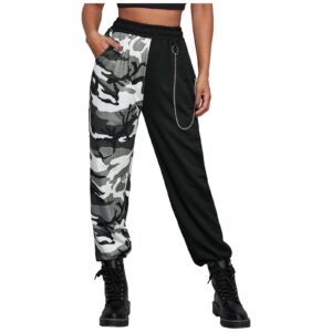 womens fall pants with pockets yoga activewear jogger capri sweat lounge pants cinch bottom joggers with pockets grey