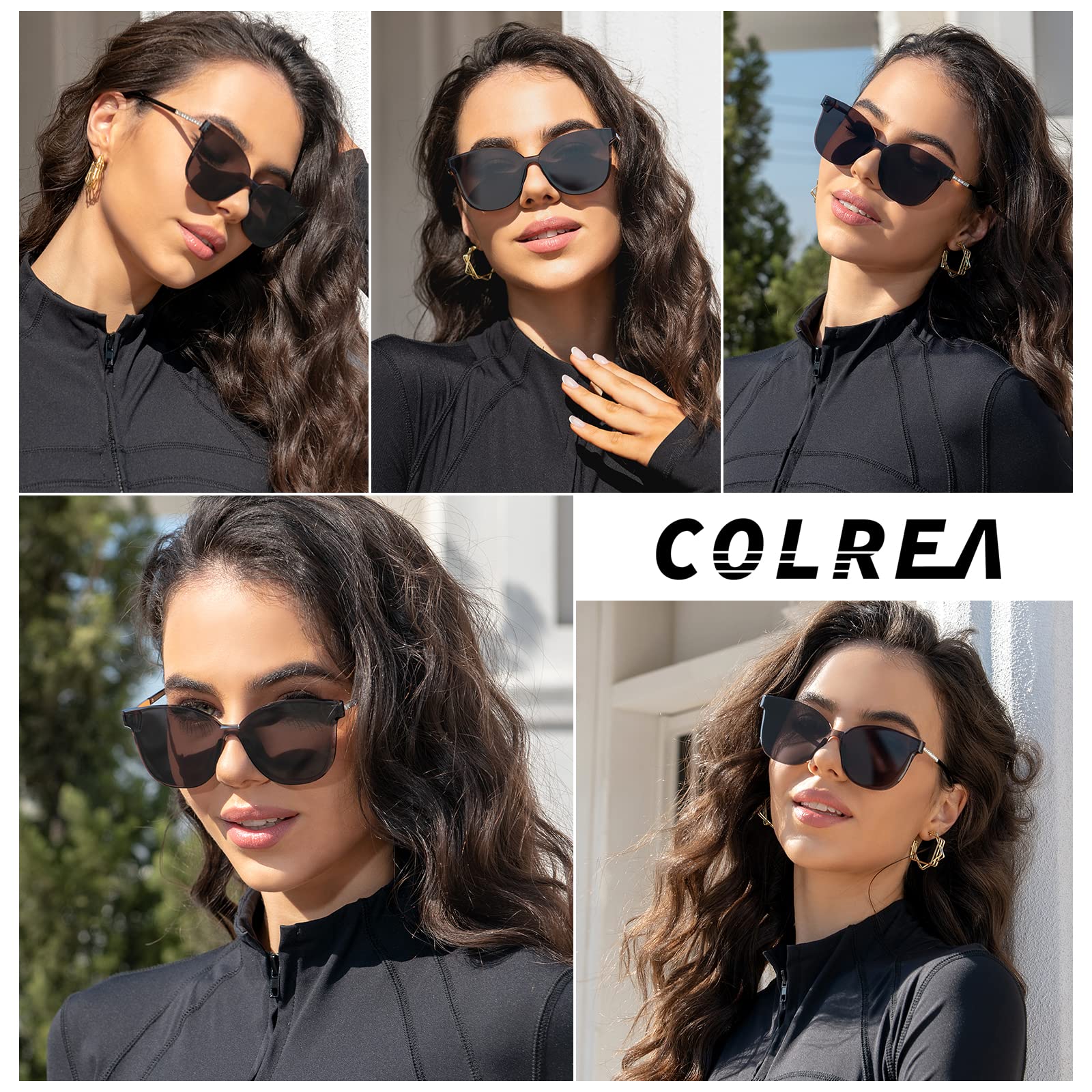 Colrea Classic Square Sunglasses designed for Women, Trendy Frameless Sunglasses with UV Protection CL22001