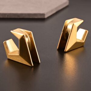 Atomhole Rhombus Saddle Ear Tunnels Plugs 316 Stainless Steel Ear Gauges Hypoallergenic Earrings for Ears Expander Stretcher Piercing Body Jewelry 2PCS 2g-1" (6mm-25mm)