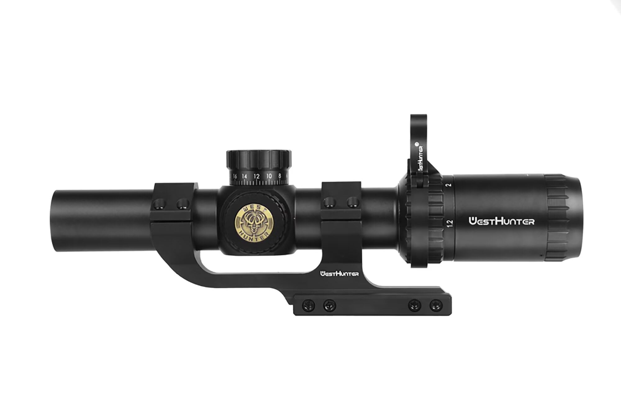 WestHunter Optics HD 1.2-6x24 IR FFP Compact Riflescope, 30mm Tube First Focal Plane Tactical Shooting Scope with Illuminated 1/2 MOA Reticle | Picatinny Shooting Kit A