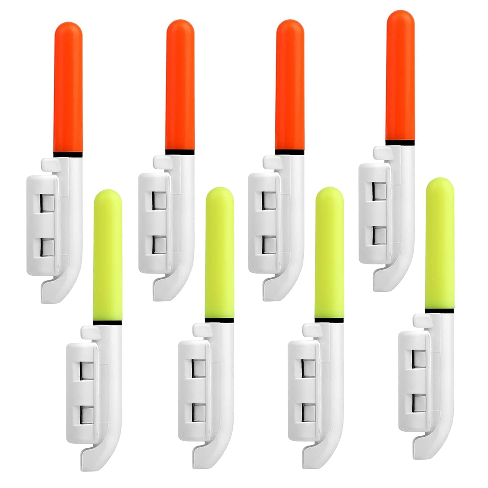 TSV Fishing Glow Sticks, 8PCS Waterproof Fishing Bite Alarm Tackle with Light for Sea Night Fishing Rod Gear