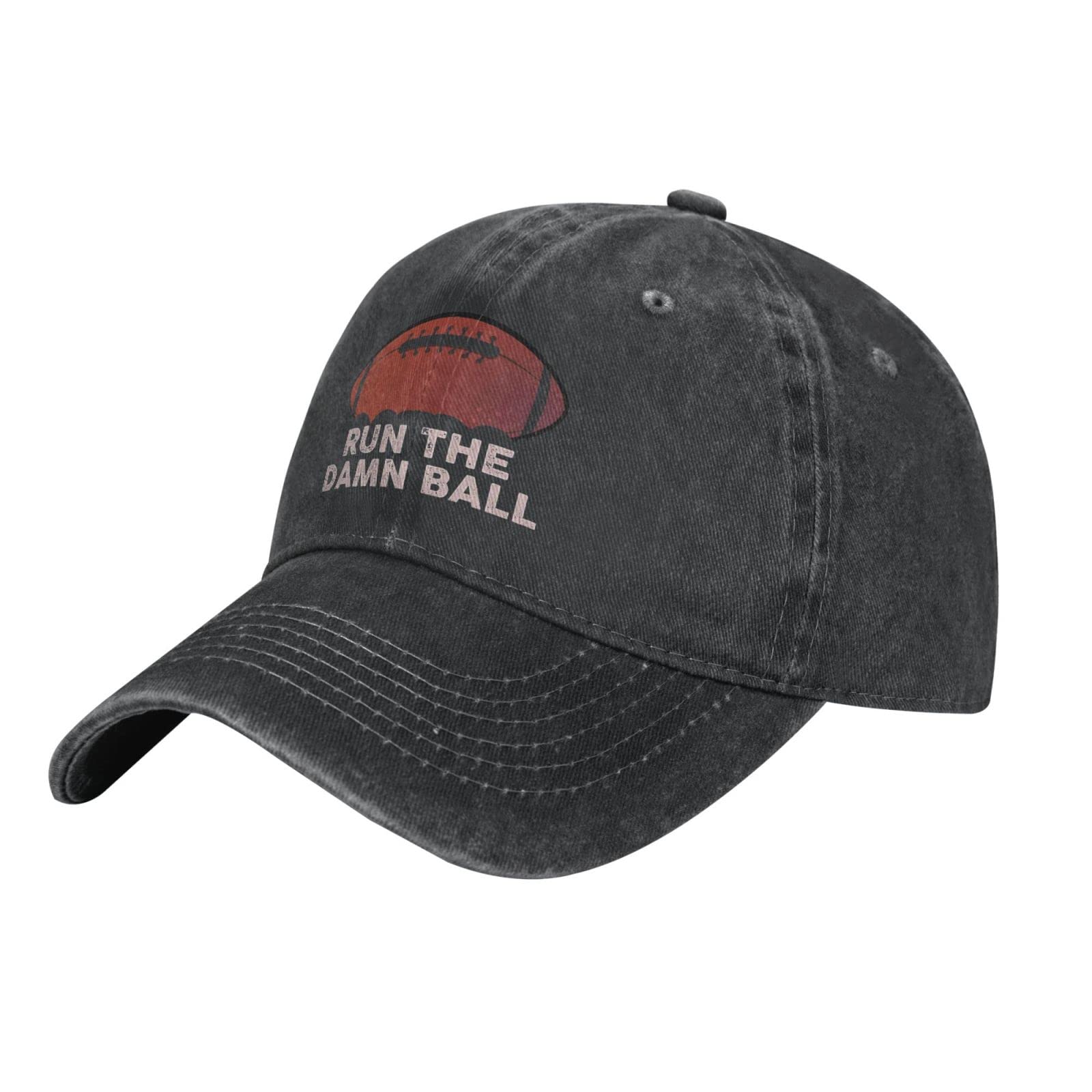 Football Hat Run The Damn Ball Hat Men Dad Hat with Design Hats