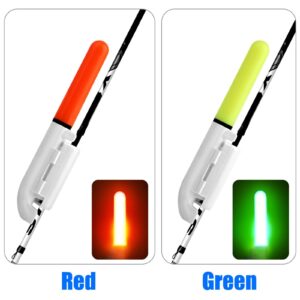 TSV Fishing Glow Sticks, 8PCS Waterproof Fishing Bite Alarm Tackle with Light for Sea Night Fishing Rod Gear