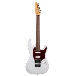 godin 6 string solid-body electric guitar, right, carbon white, full (051267)