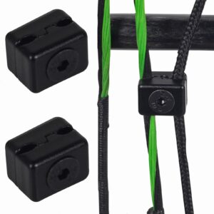 fenjaner archery 2 pcs compound bow fastener buckle for drop away arrow rest clip clamps archery accessories metal black fastener (black)