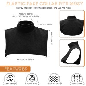 8 Pcs Dickey Collar Fake Turtleneck Fake Detachable Collars Faux Turtleneck Collar Half Top Mock Blouse Collar for Women Men Adults Sweater, 8 Colors