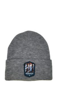 sequoia national park beanie w/woven patch (heather grey)