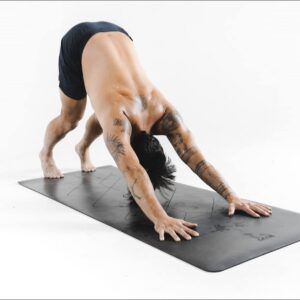 Bluu Yoga Aligner Mat with Bluu Alignment System,Superior Grip,Anti-Slip Yoga Mat,Natural Rubber,6mm Thick Mat for Yoga,Blue, Black, Gray,Bikram Yoga Mat,Pro Yoga Mat with AsanaAlign (Black)